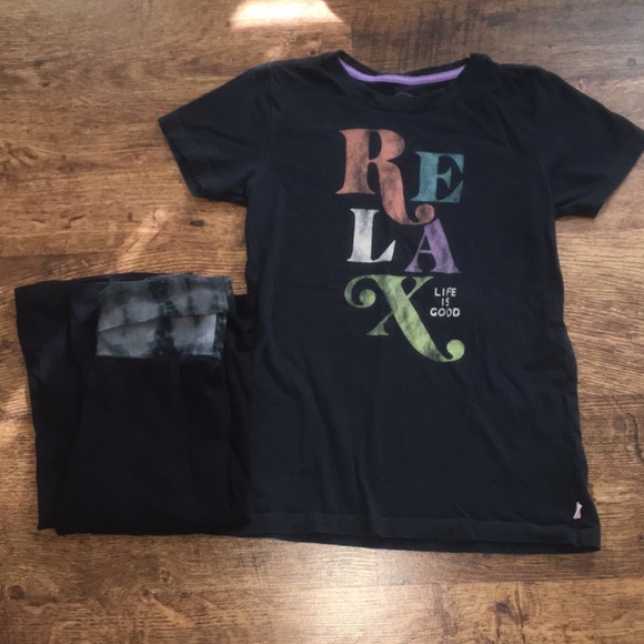 Life Is Good | Tops | Life Is Good Shirt And Yoga Pants Joe Boxer ...